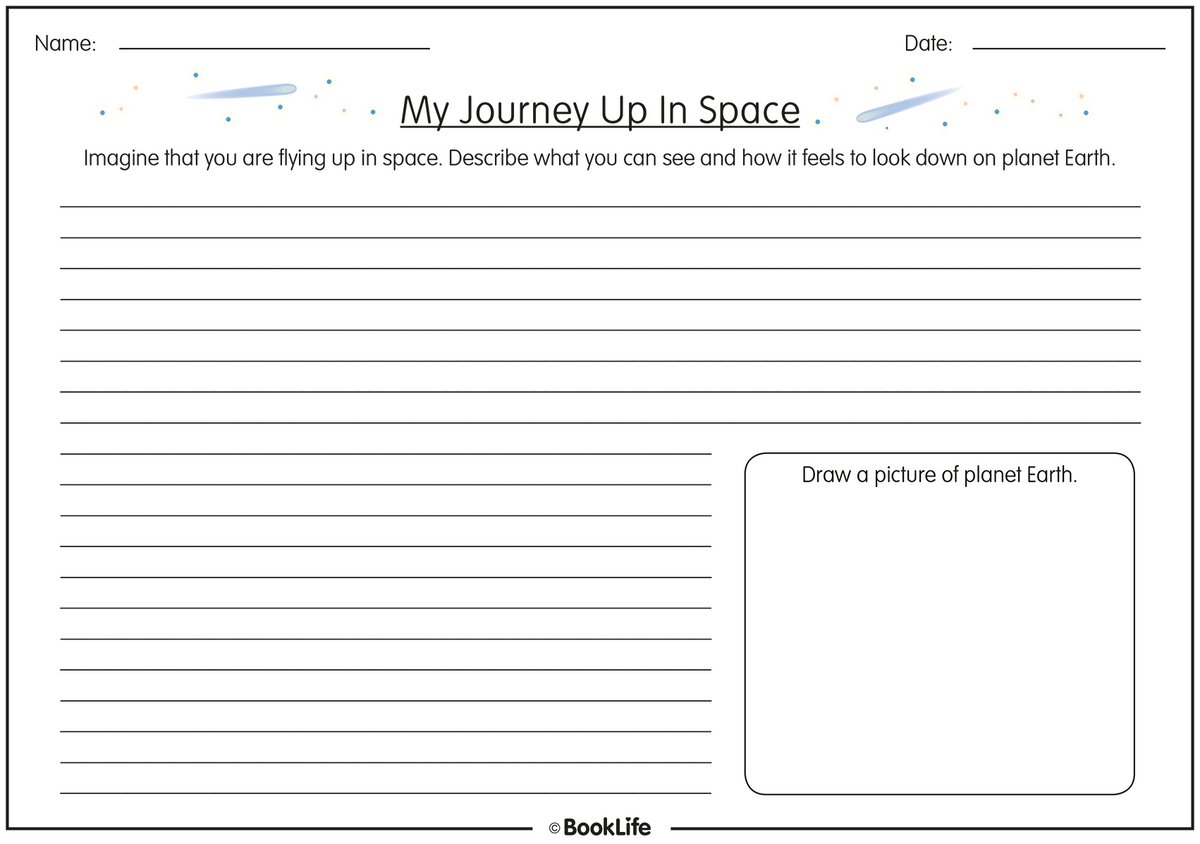 My Journey Up In Space Activity Sheet – BookLife